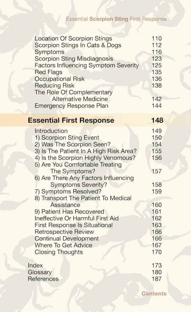 Essential Scorpion Sting First Response Book by Jonathan Leeming