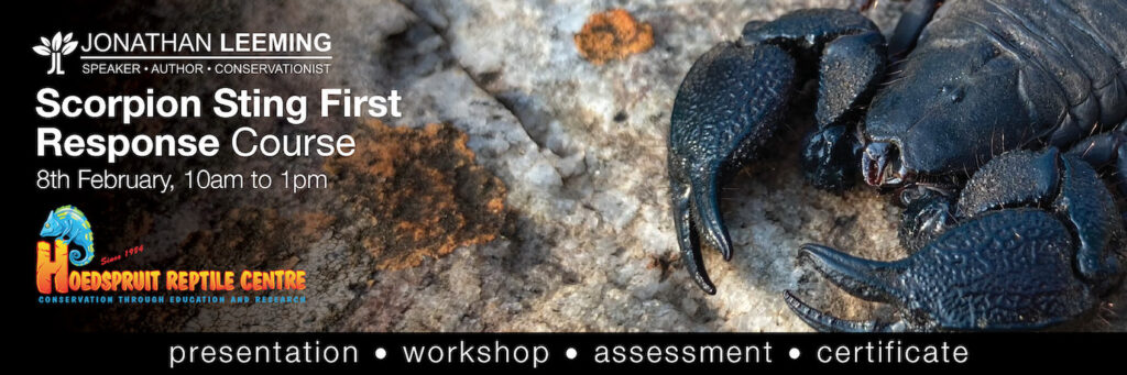 Scorpion Sting First Response Course, Hoedspruit Reptile Centre ...